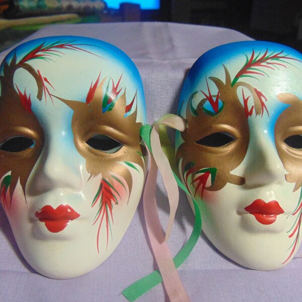 Porcelain Mardi Gras Masks - Etsy