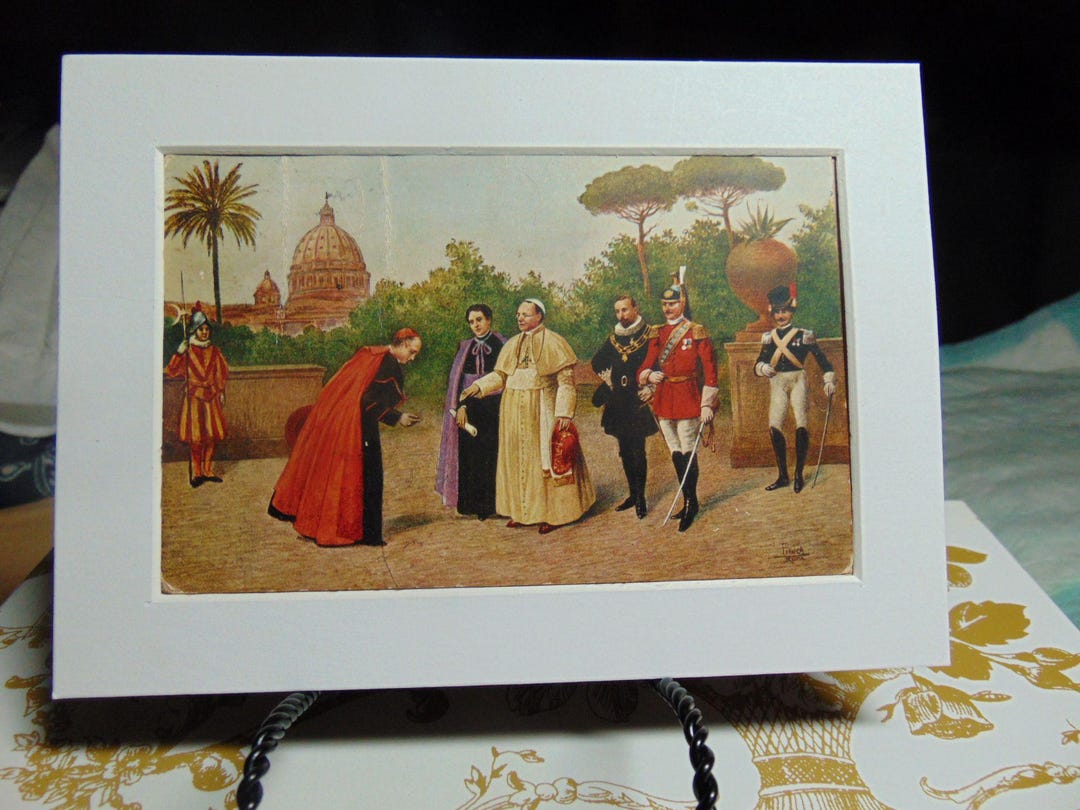 Antique BEAUTIFUL 1920's French Archbishops & Royalty Postcard..used ...
