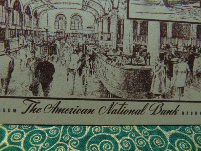 VINTAGE BEAUTIFUL 40's/50's the American National Bank Nashville TN ...