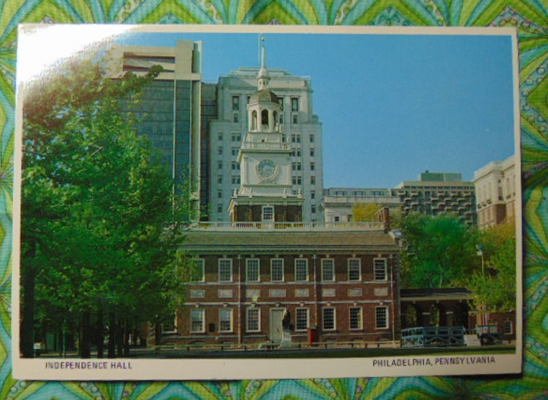 VINTAGE Beautiful 70's Independence Hall Philadelphia PA State Postcard ...