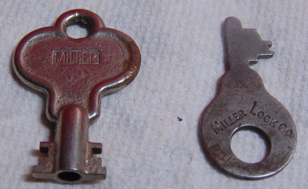 Antique/vintage Padlock KEYS Only! Miller Lock Co Keys U PICK..(J & K ...