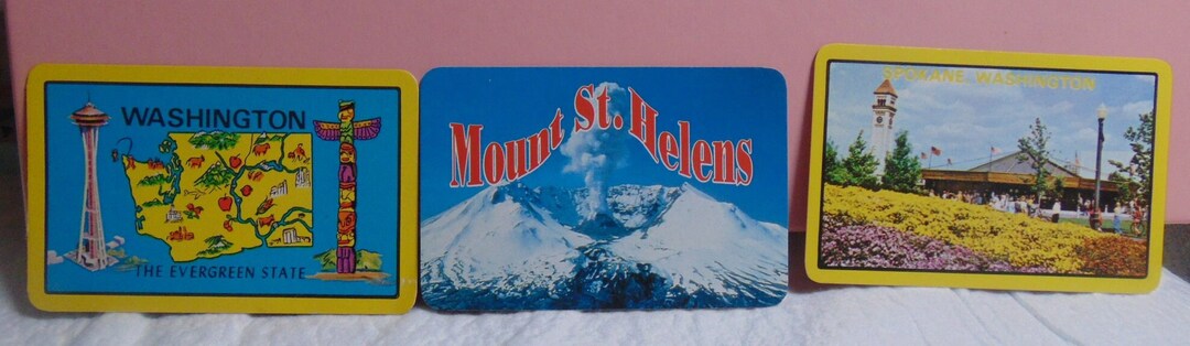 Vintage 60's-80's Set 3 WASHINGTON State Destination Single Playing ...