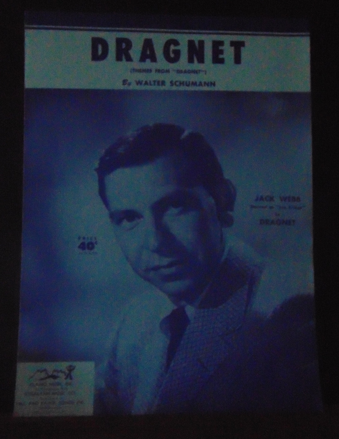 Vintage BEAUTIFUL Graphics 1952 DRAGNET From T.V. Show Piano & Words ...
