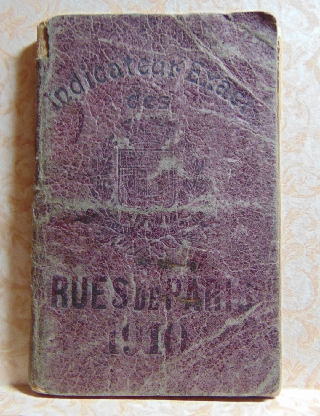 Antique French 1910 Indicator of Paris Streets Pocket Size Book in ...