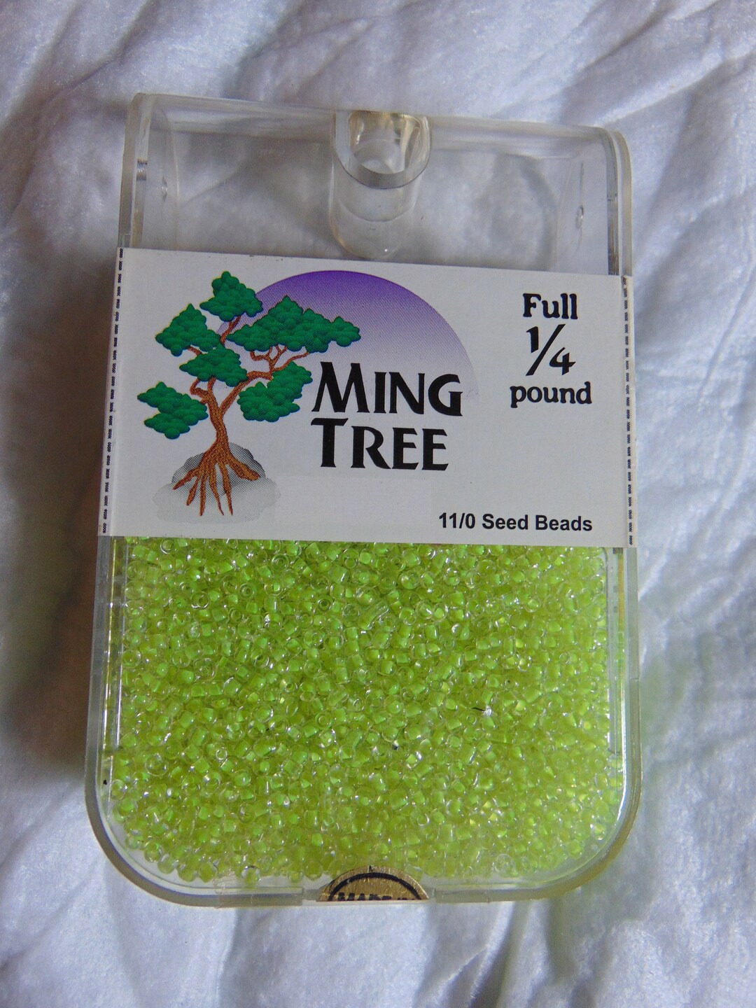 Ming Tree Seed Beads Size 11...1/4lb Package.... Neon Yellow Lined - Etsy