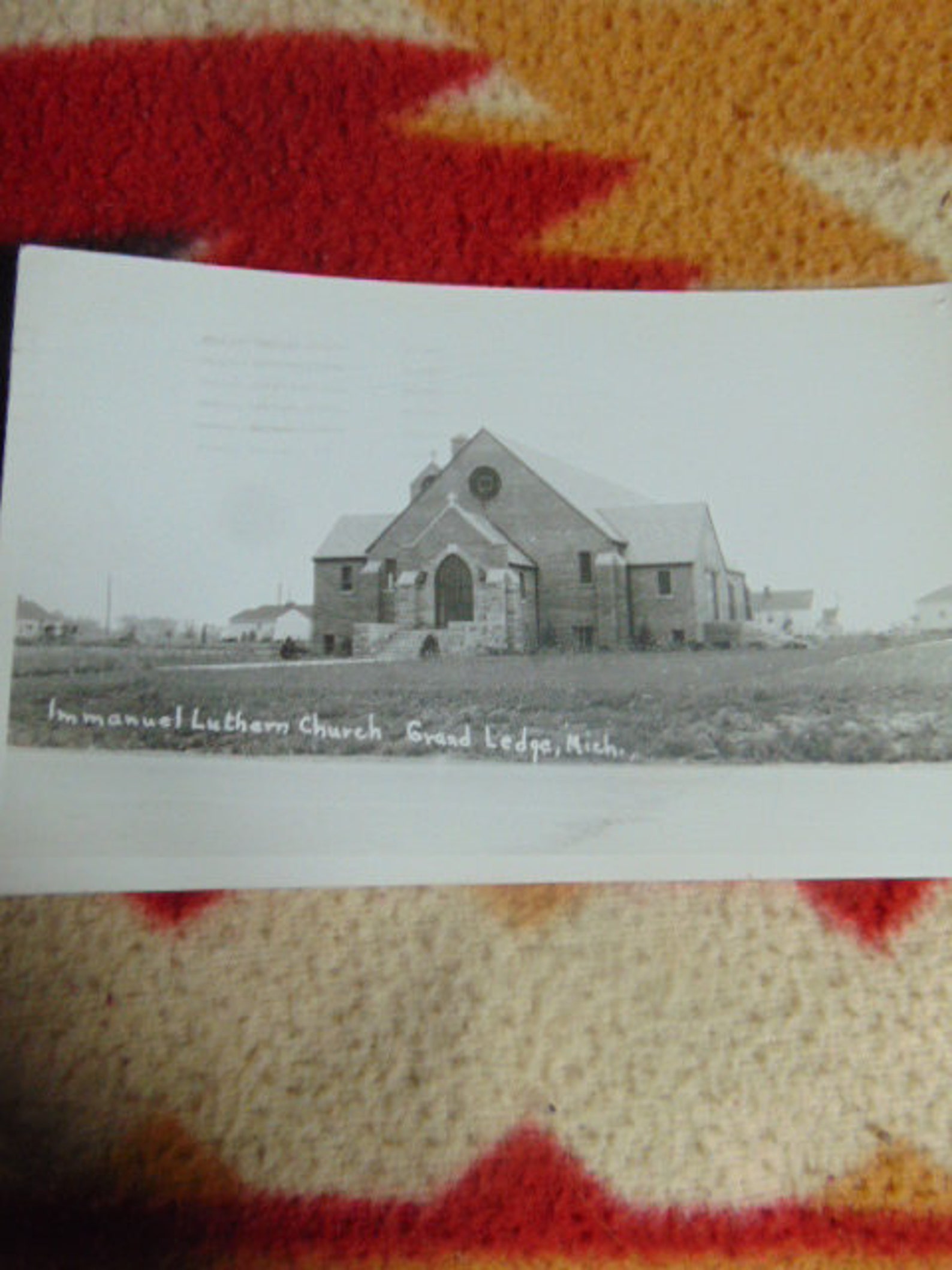 VINTAGE EXCELLENT 1953 Immanuel Lutheran Church Grand Ledge MI Postcard ...