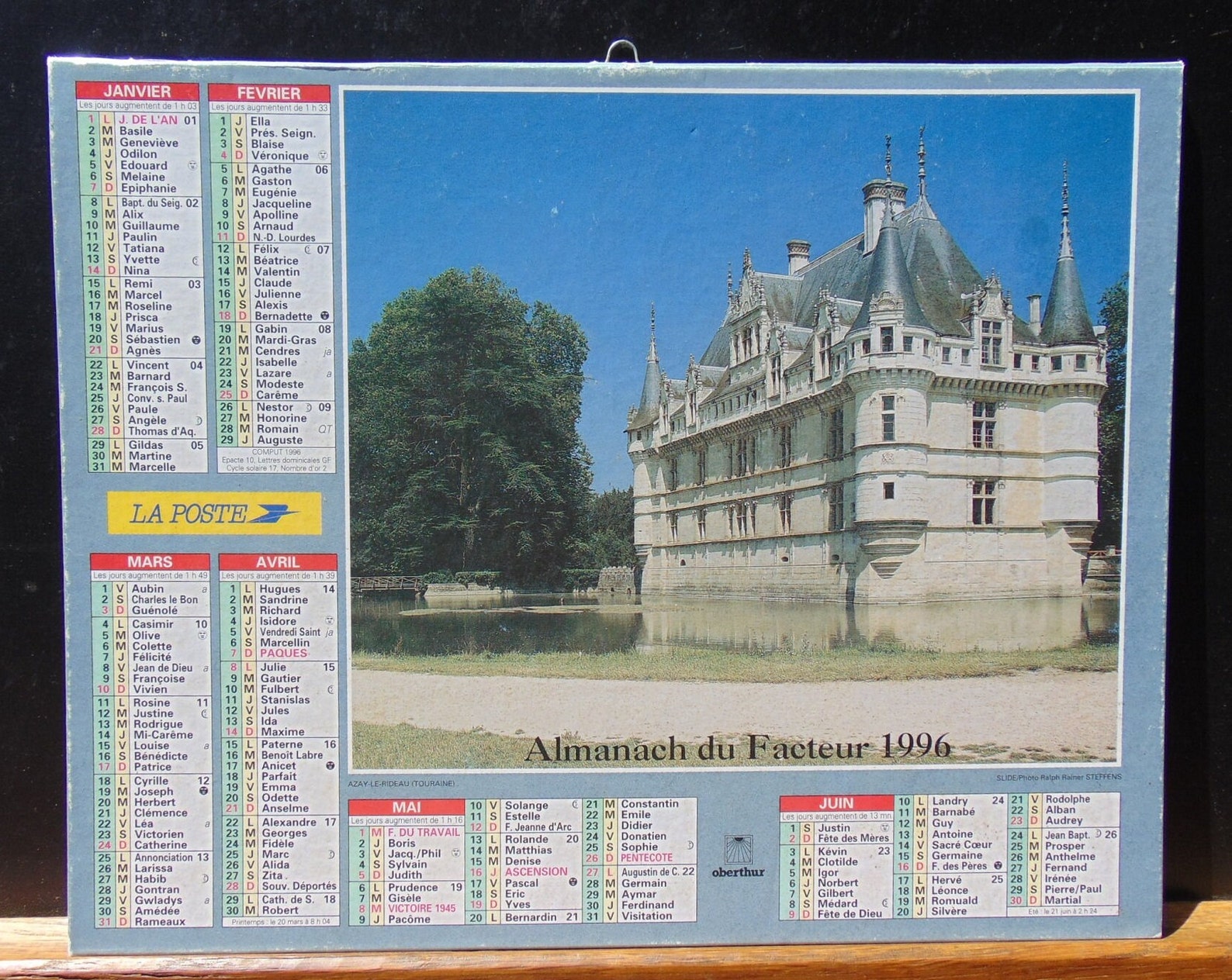 Vintage BEAUTIFUL 1996 Almanach Du Facteur= 'postman's Almanac' French ...