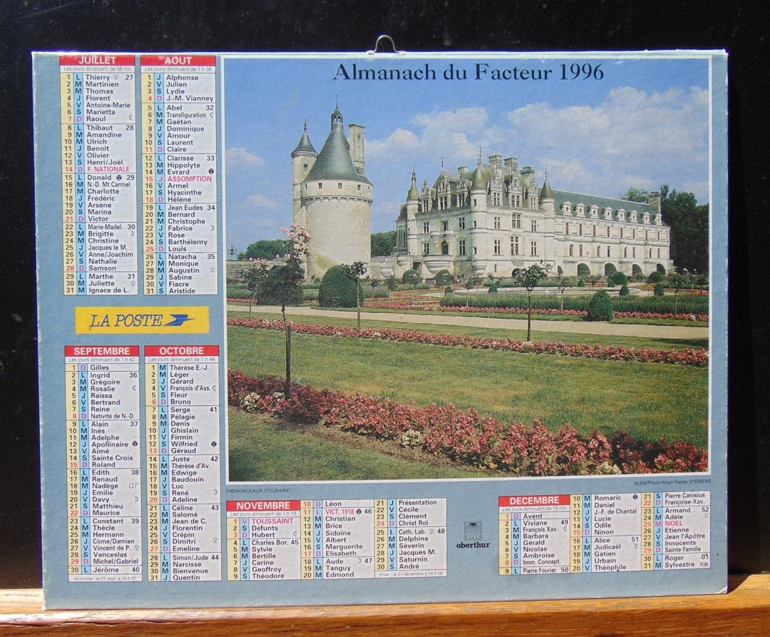 Vintage BEAUTIFUL 1996 Almanach Du Facteur= 'postman's Almanac' French ...