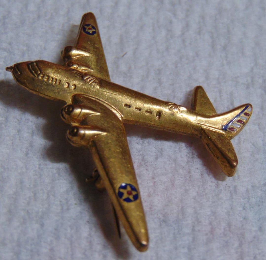 Vintage Beautiful WWII USA Military Pin Home Front Patriotic Sweetheart ...