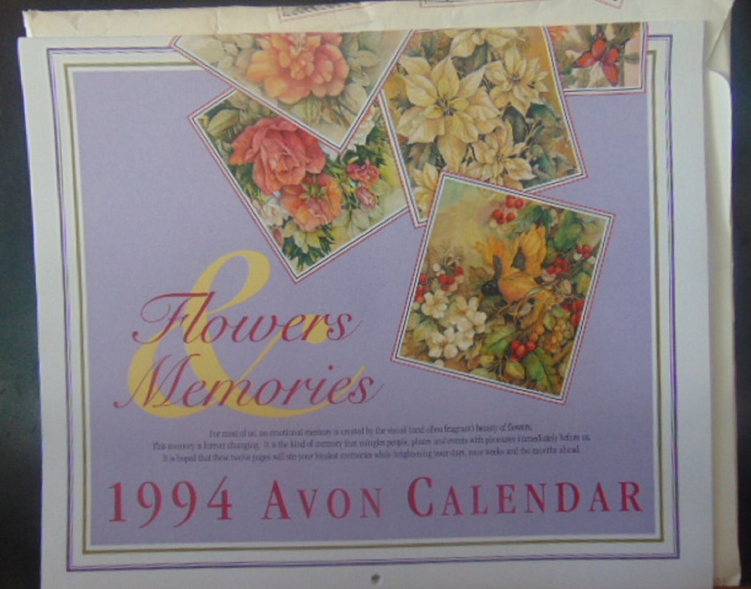 Vintage BEAUTIFUL 1994 Avon Calendar W/ Sleeve...vintage Avon,avon ...