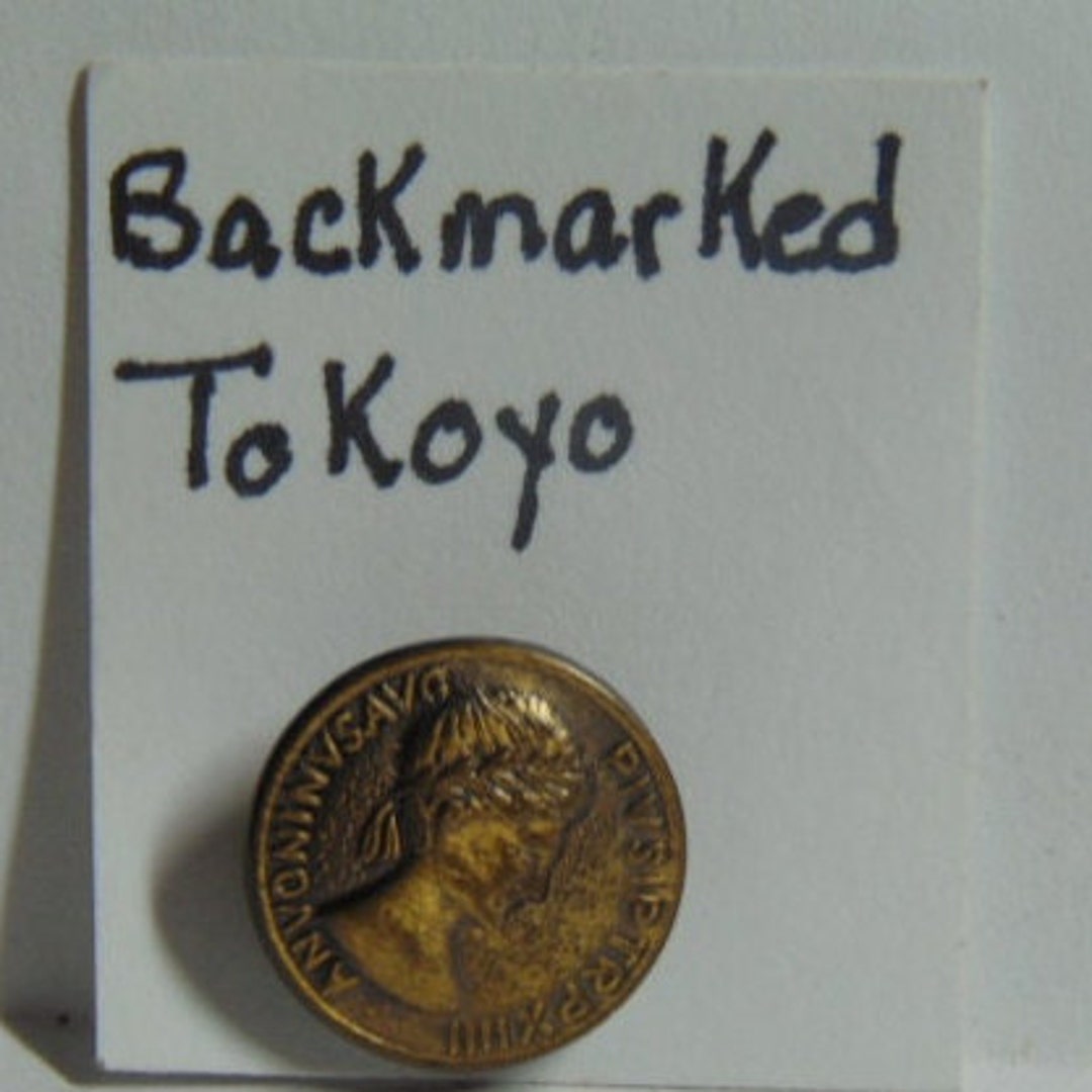 ANTIQUE ELEGANT 1880's/1900's Brass Profile Picture W/ Foreign Writing ...