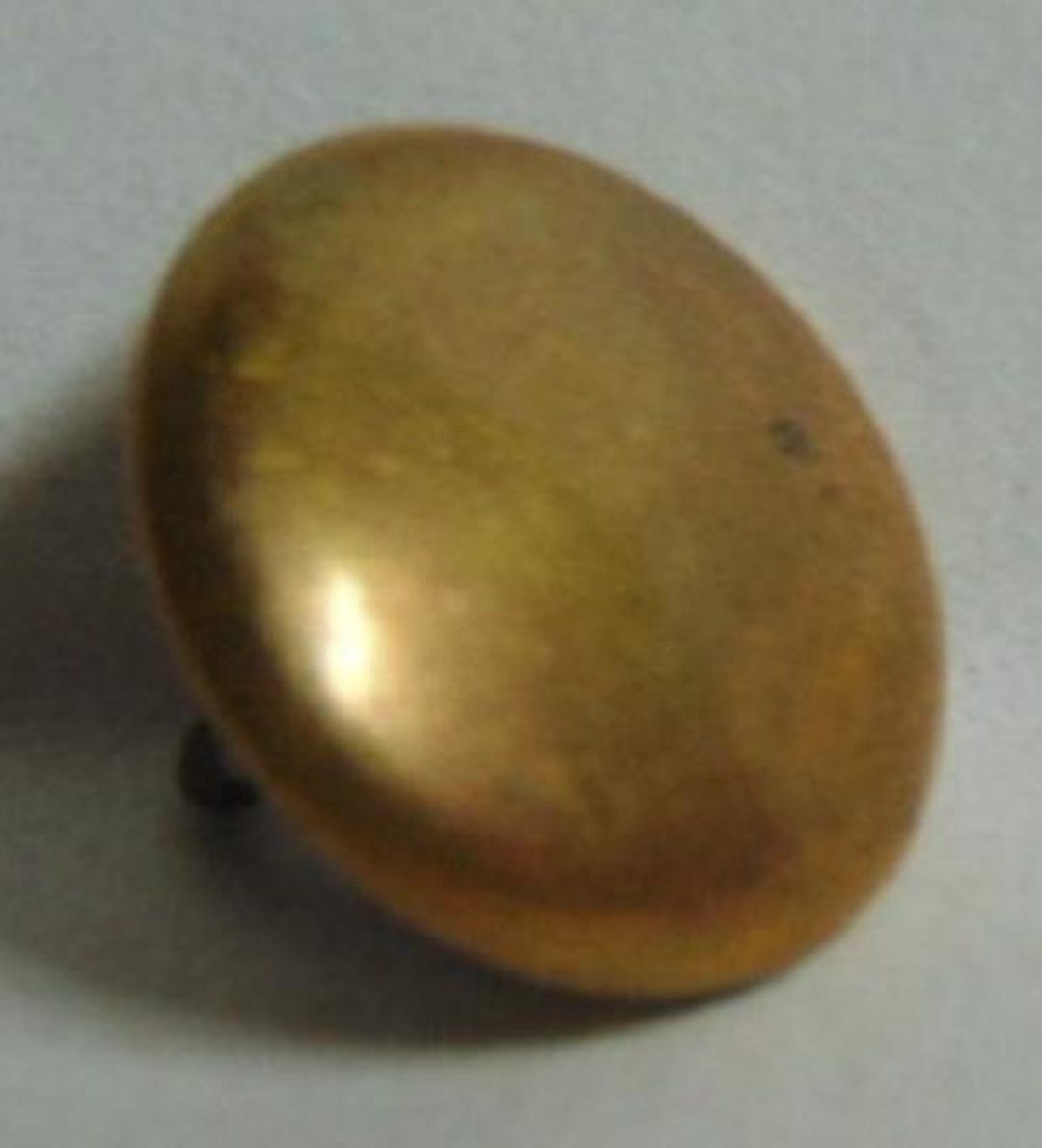 Antique NICE 19th C Simple Gilt Gold/brass Perfectly Smooth Flat Top ...