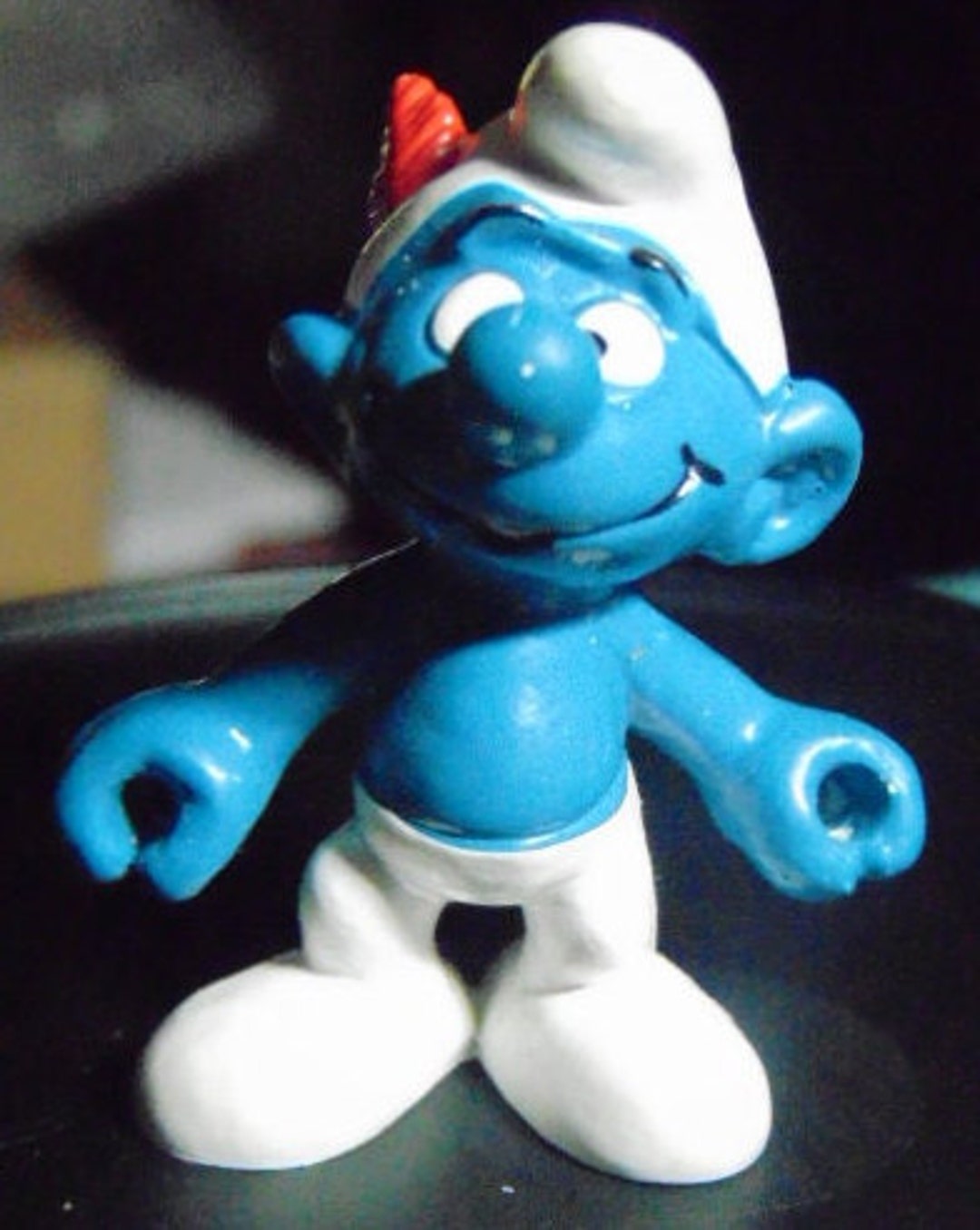 Vintage 1978 ARCHER Smurf W/ Feather in Cap Missing Bow and Arrows ...