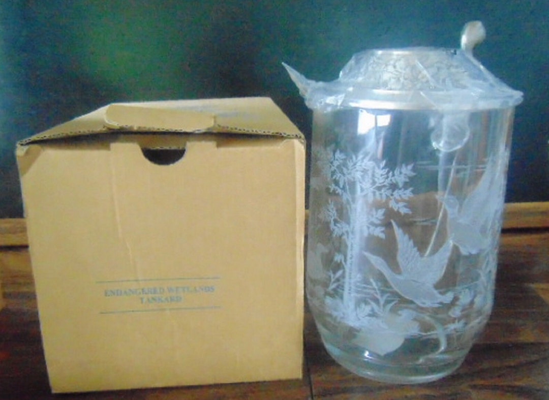 VINTAGE Beautiful Avon 90's Endangered Wetlands Tankard...duck...nos ...