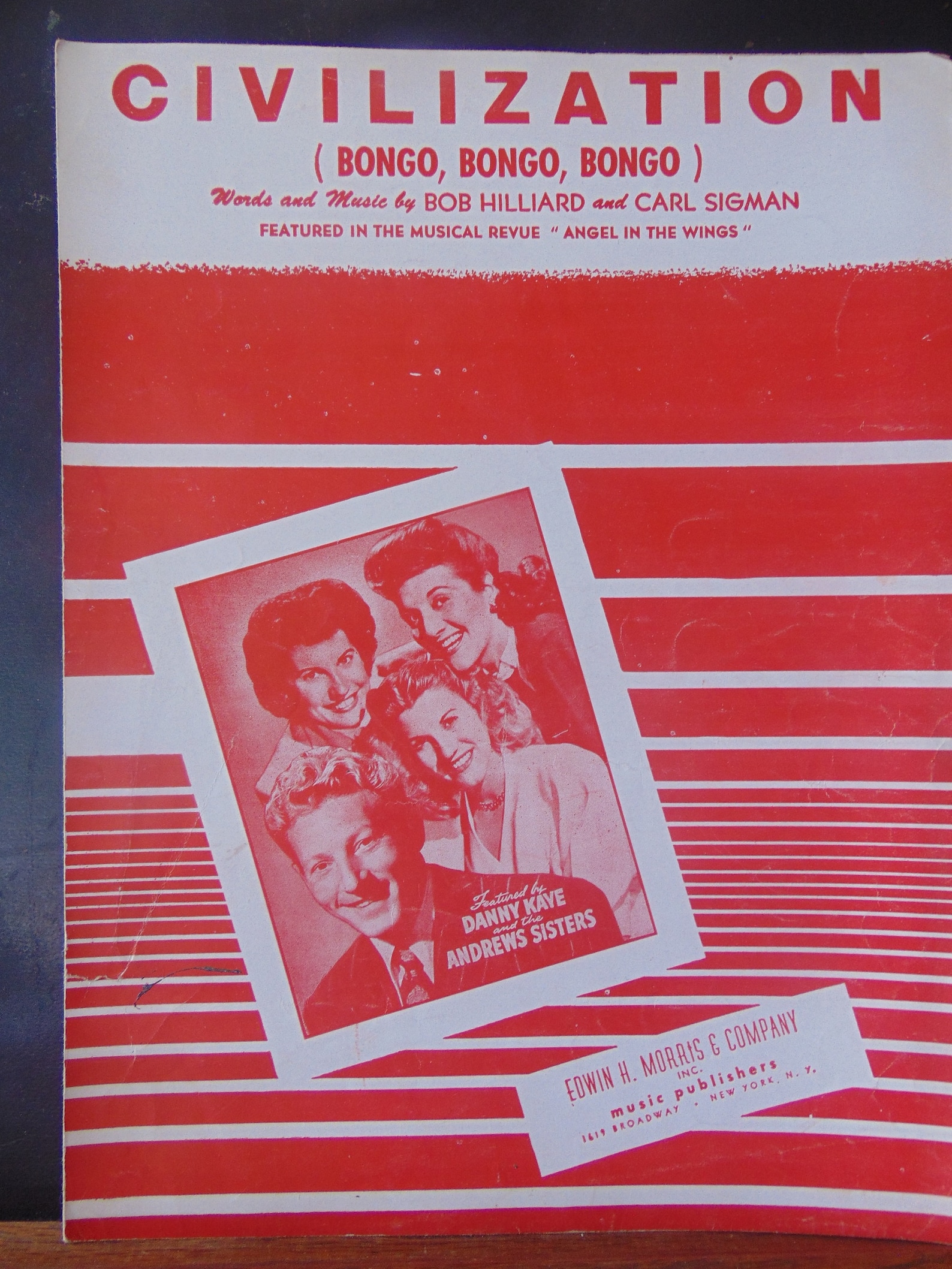 Vintage BEAUTIFUL Graphics CIVILIZATION (bongo,bongo,bongo) Sheet Music ...