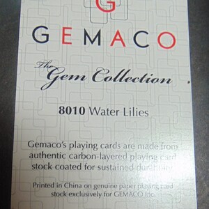 Vintage 60's/70's GEMACO Double Deck Waterliles Playing Cards in Box ...