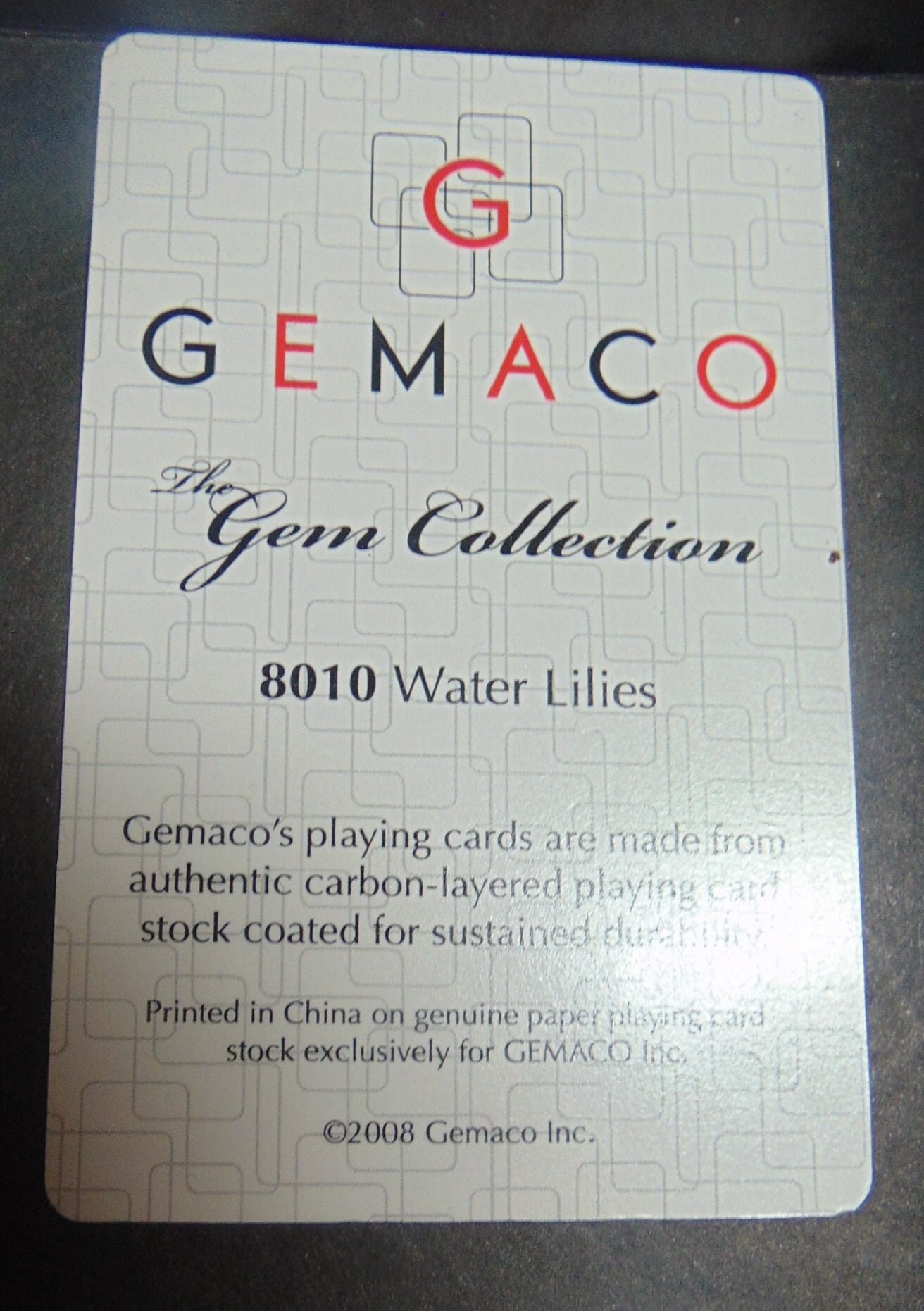 Vintage 60's/70's GEMACO Double Deck Waterliles Playing Cards in Box ...
