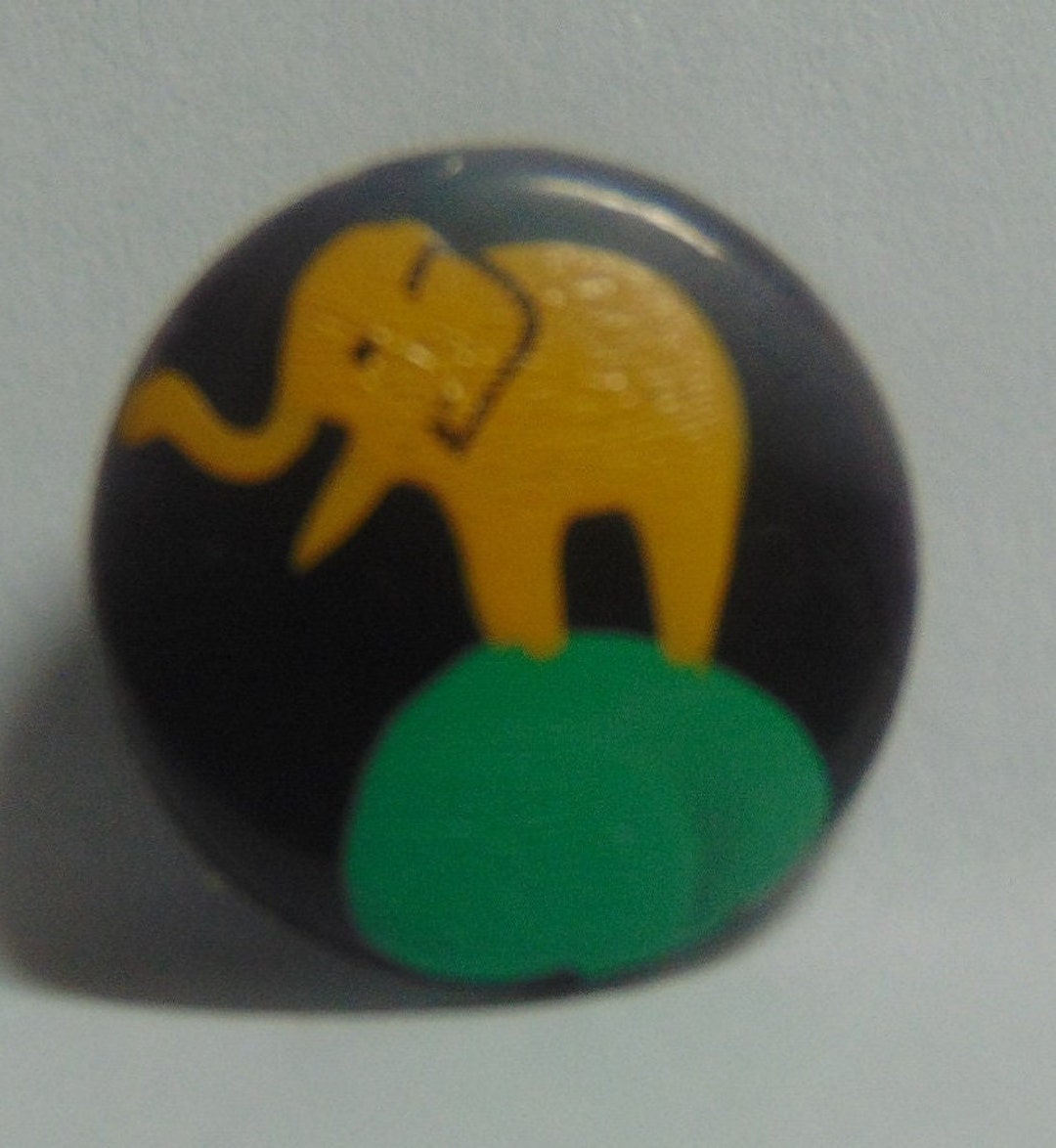 Vintage FUN 40's Hand Painted French Plastic Button W/circus Elephant ...