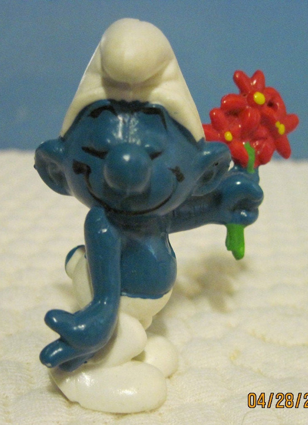 Vintage Lover Smurf...1978...peyo...hong Kong...valentine's Day,gift 4 ...
