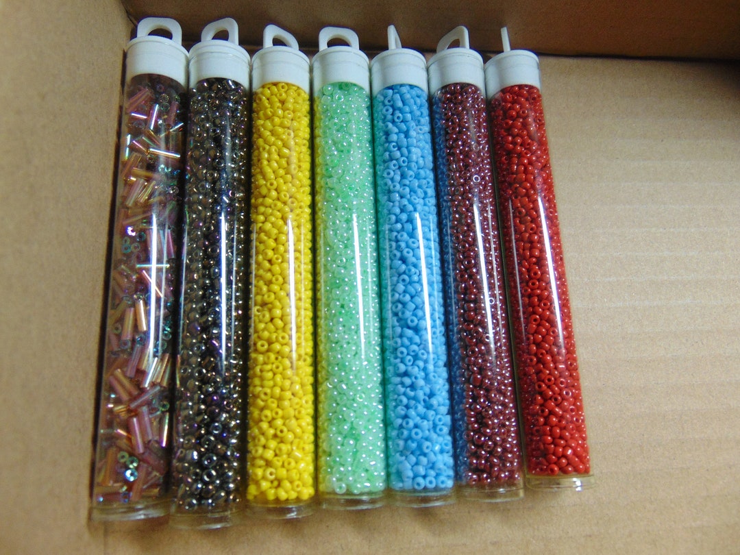 DYNAMITE Bugle Beads 1/4" & Mixed Styles of Seed Bead Size 11/rocaille ...