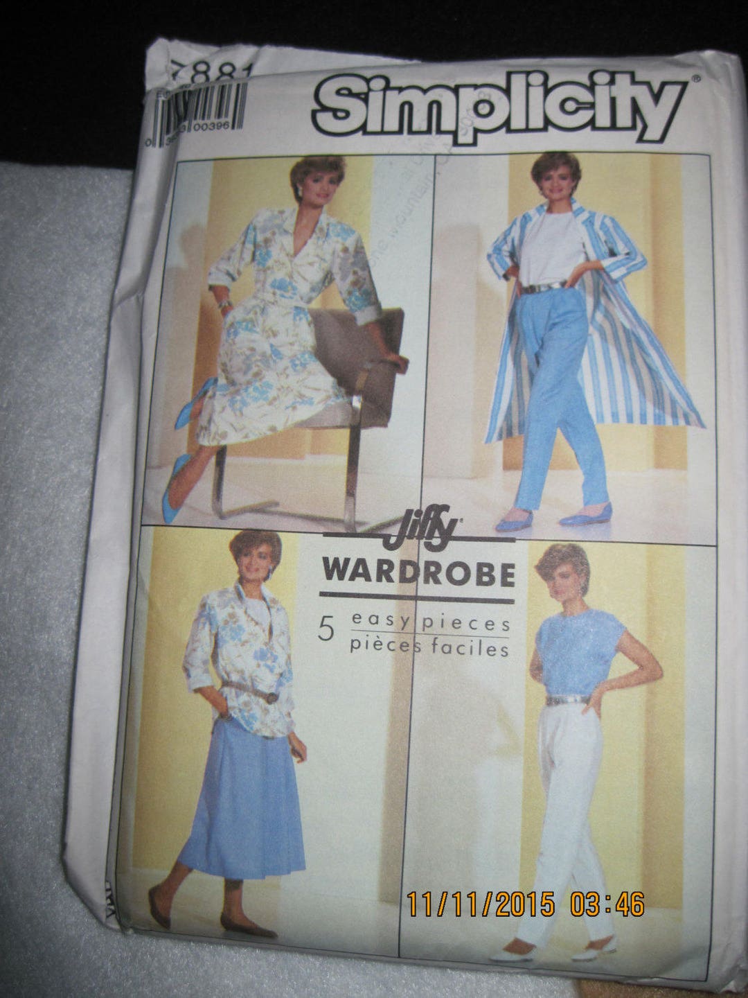 Vintage SIMPLICITY Pattern #7881 Jiffy Wardrobe ..sz.12...5 Easy Pieces ...