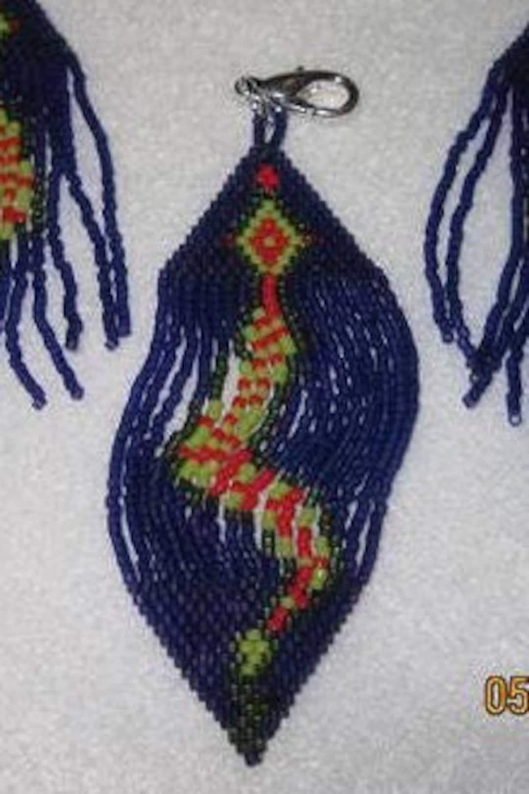 BEAUTIFUL Native Style Picyute Snake Zipper Pull or Pendant...handmade ...