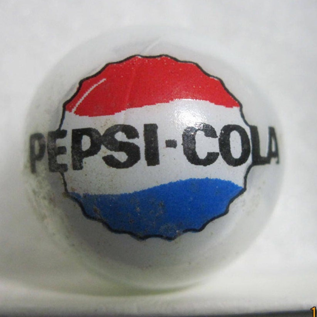 VINTAGE Awesome PEPSI-COLA White,red & Blue 'bottle Cap' Emblem Marble ...