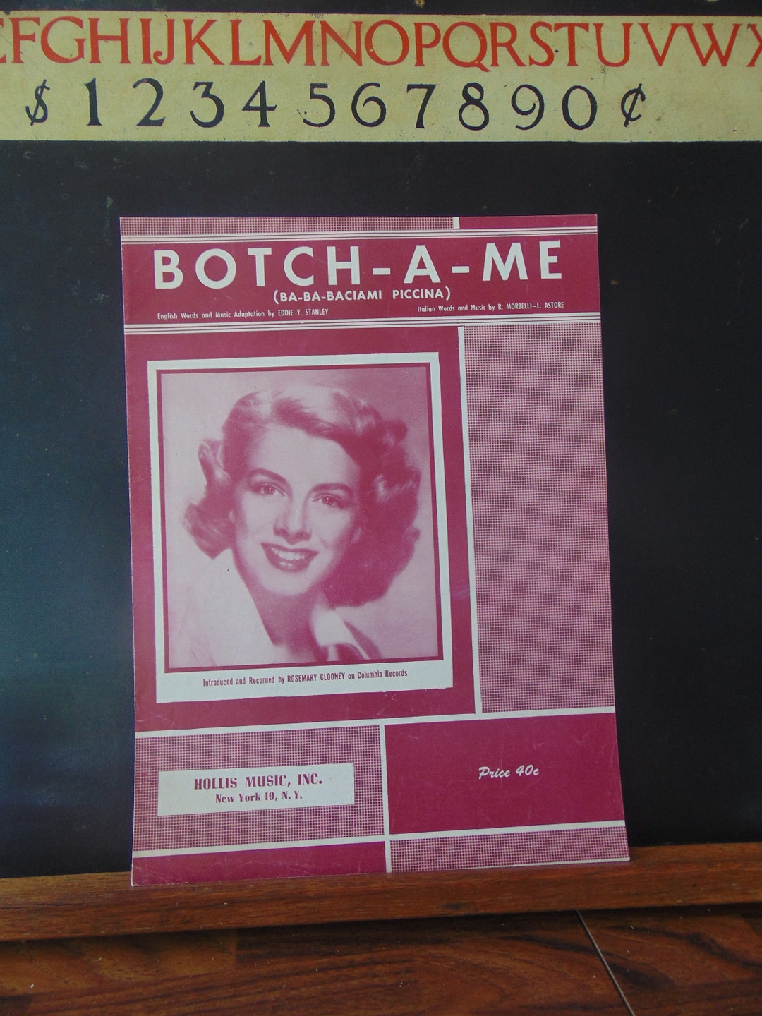 Vintage BEAUTIFUL Graphics 40's Botch-a-me by Rosemary Clooney Piano ...