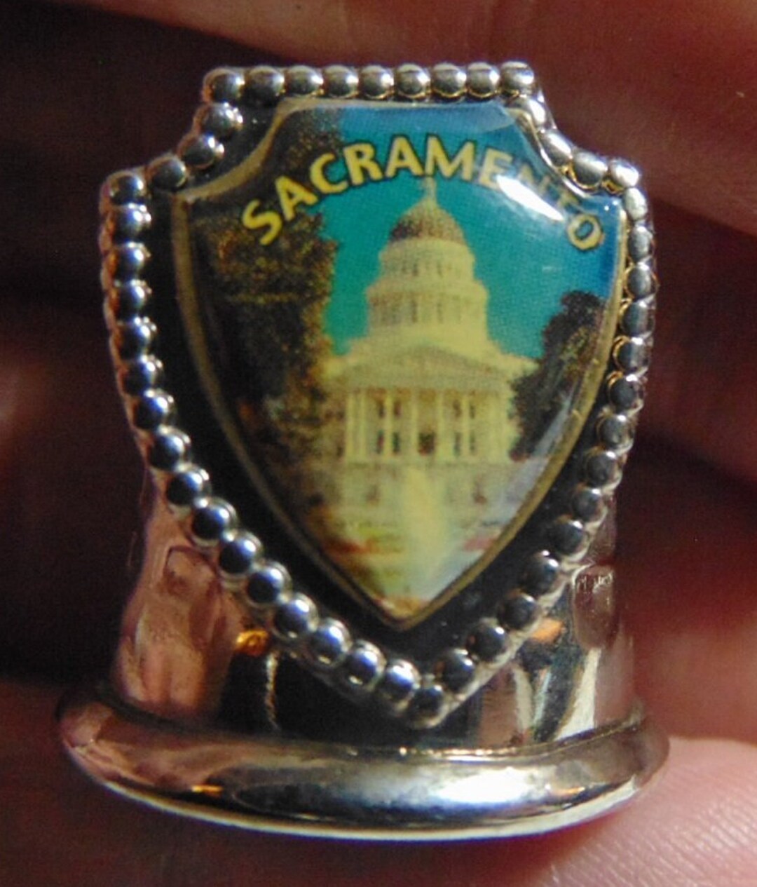 VINTAGE BEAUTIFUL 60's/70's Silver W/ 'crest' Sacramento CA State ...