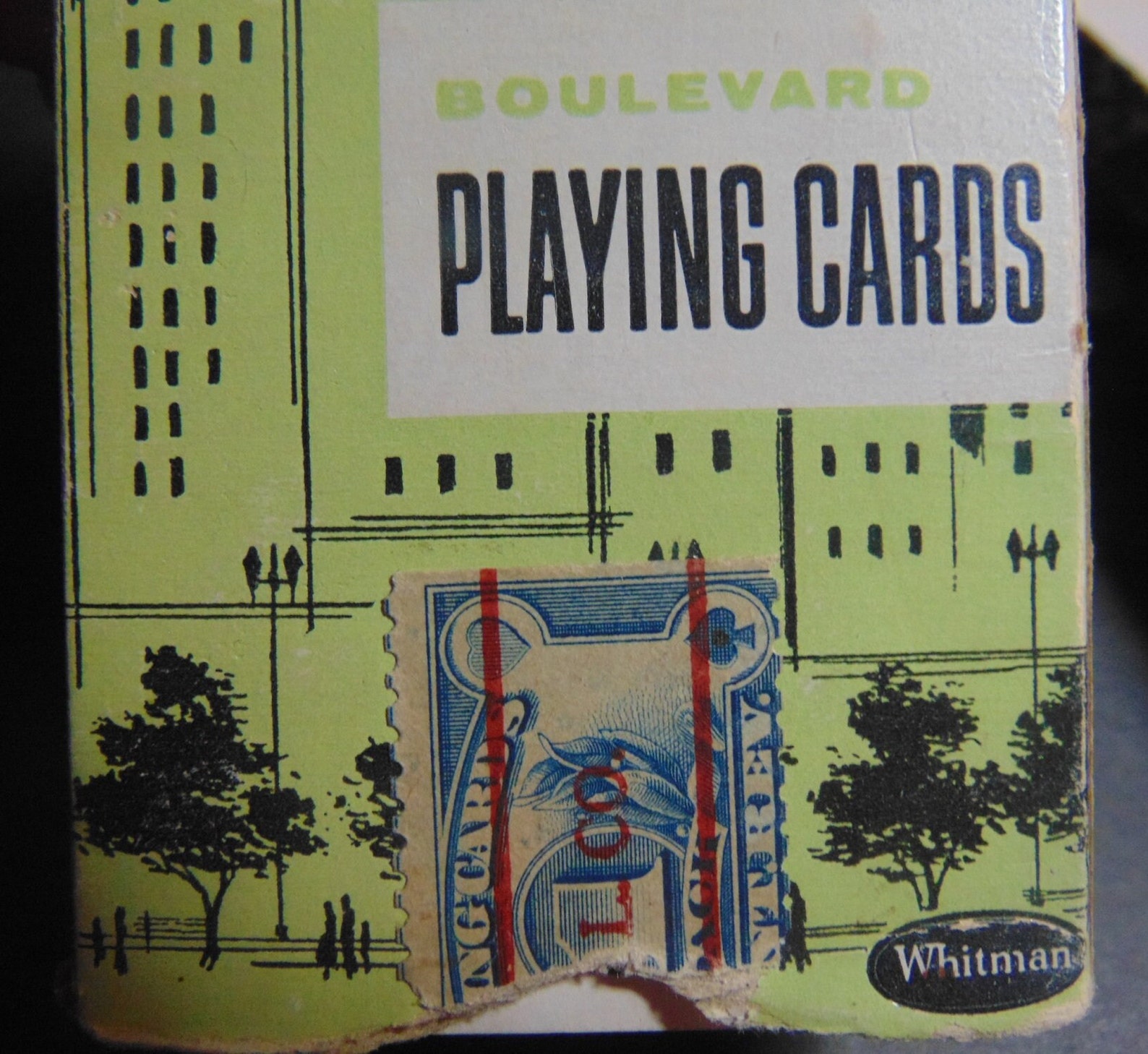 Vintage 40's/50's Whitman BOULEVARD Green & Yellow Flower Standard ...