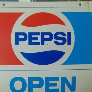 Vintage BEAUTIFUL Original Pepsi OPEN CLOSED Plastic Sign...vintage ...