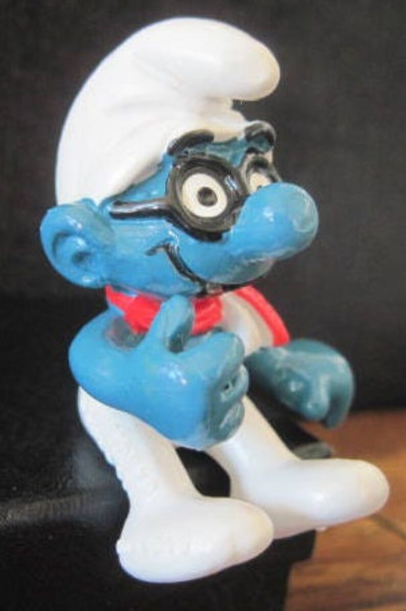 Vintage 1983 Helicopter Smurf...missing Helicopter.. Kid's Gift ...