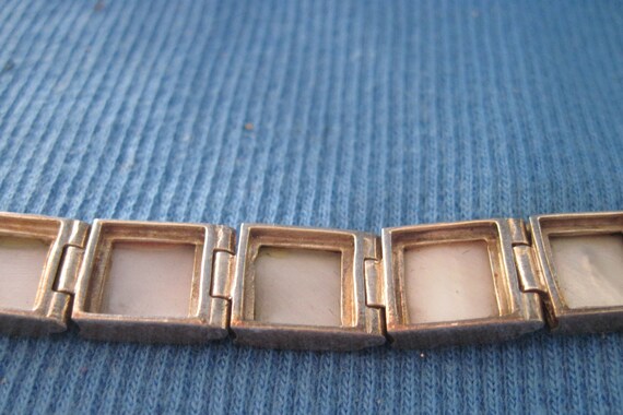 Vintage GORGEOUS .925 THAI FAS Silver & Mother of Pea… - Gem