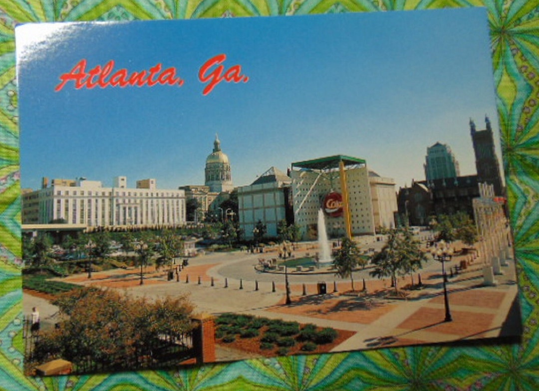 VINTAGE Beautiful 80's Skyline Atlanta Georgia State Postcard-unused ...