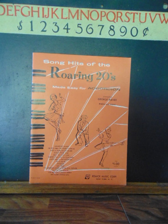 Vintage Song Hits of the Roaring Twenties for ACCORDION Words | Etsy