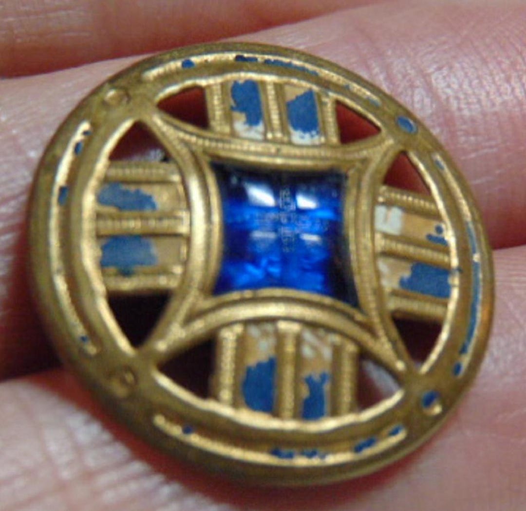 Antique FABULOUS 1880's-1900's Victorian Cobalt Glass in Pierced Metal ...