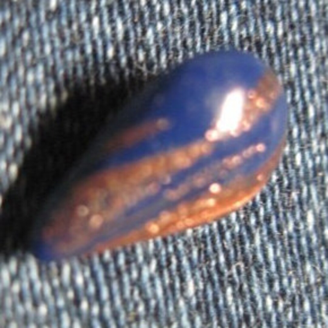 ANTIQUE BEAUTIFUL Bright Royal Blue Opaque Glass POPPER Button W ...