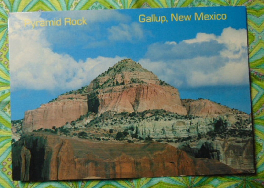 Vintage 70's/80's BEAUTIFUL Pyramid Rock Gallup New Mexico State ...