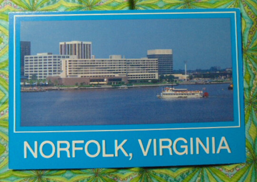 VINTAGE Beautiful 80's Norfolk Virginia the Carrie B Postcard-unused ...
