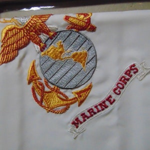 VINTAGE BEAUTIFUL USMC Marine Corps Lady's Scarf Head Wrap Souvenir ...