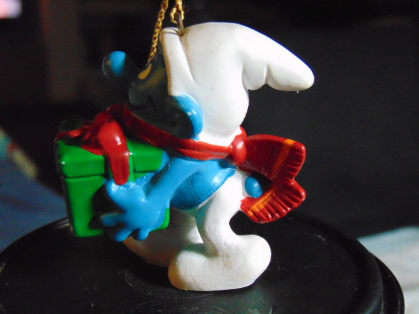 Vintage Smurf w/ Christmas Gift - Etsy Nederland