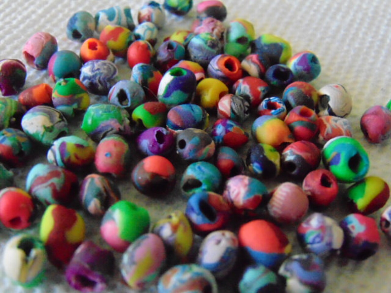 Handmade Tiny Multi Color CLAY Unfinished no Clear Coat - Etsy