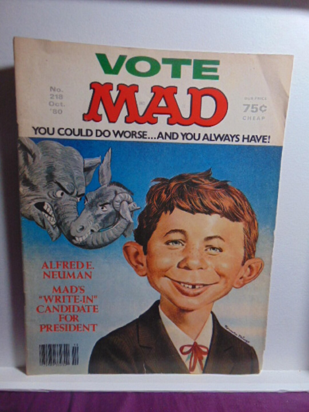 Vintage AWESOME 1980 Oct #218 MAD Magazine VOTE Mad Comic Book...#41 ...