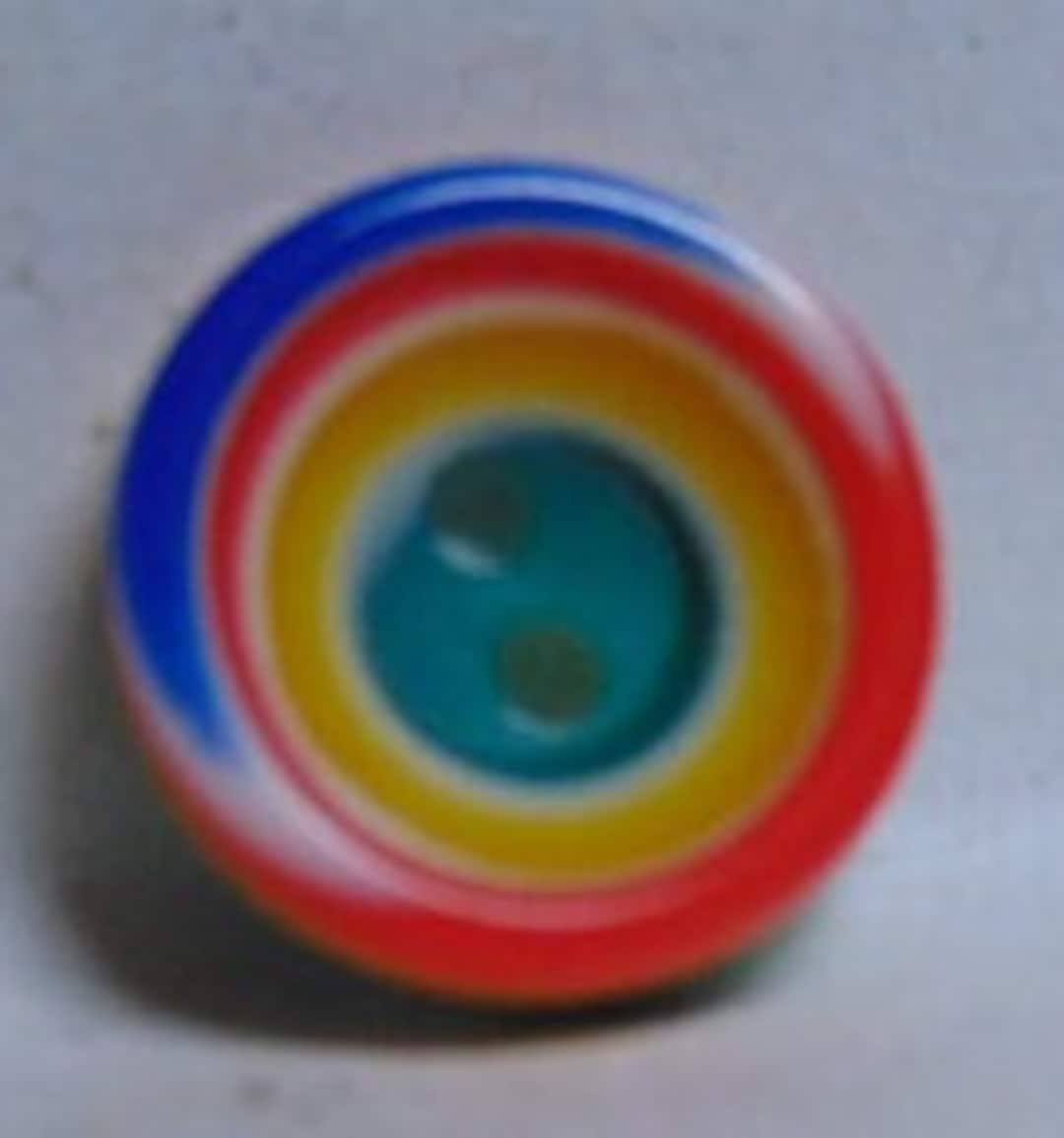 VINTAGE Lea Stein Style Rhodoid Button, AMAZING Cobalt,white,cherry Red ...