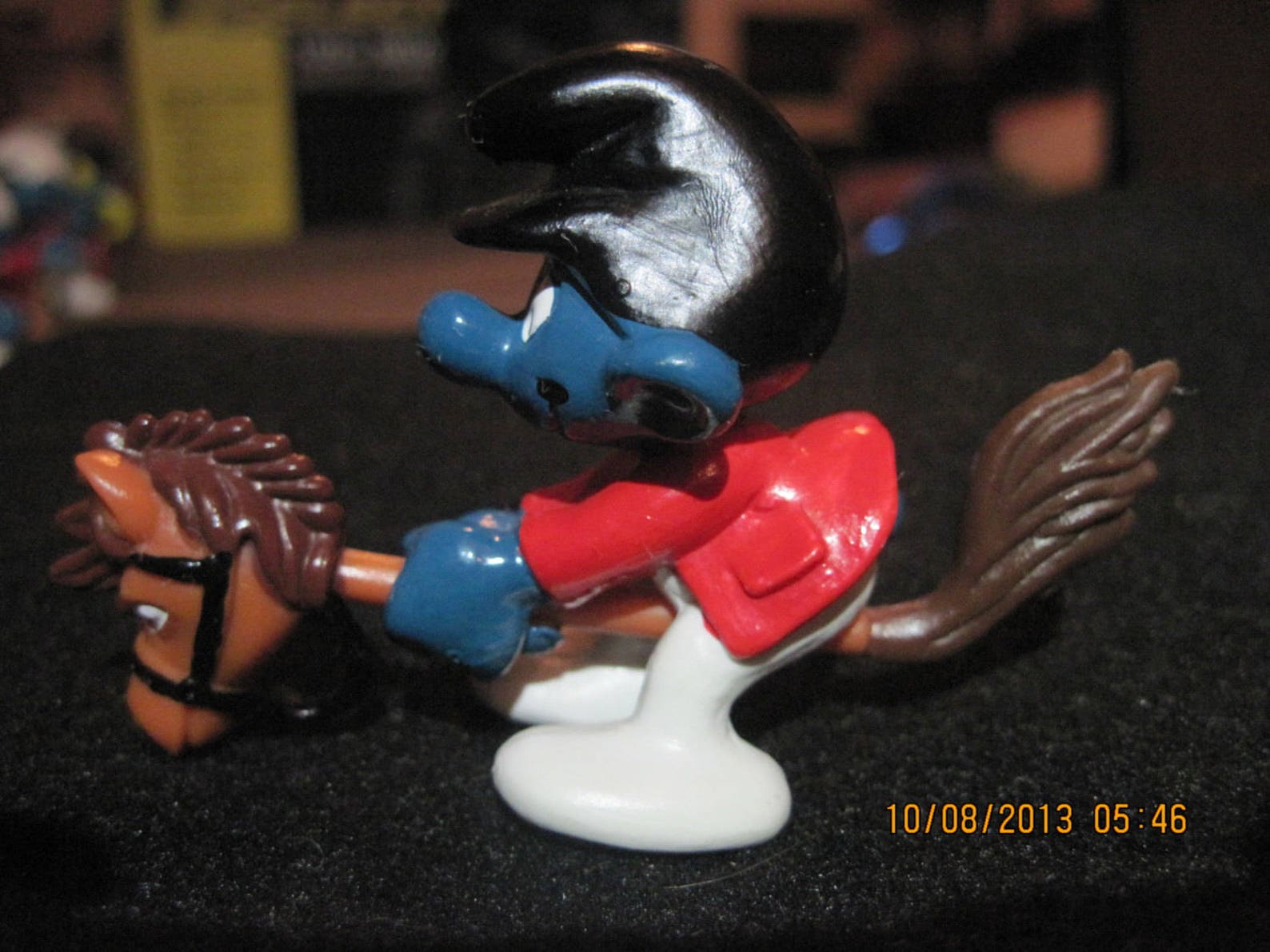 Vintage Smurf Riding Stick Horse..80's..Peyo...Hong | Etsy