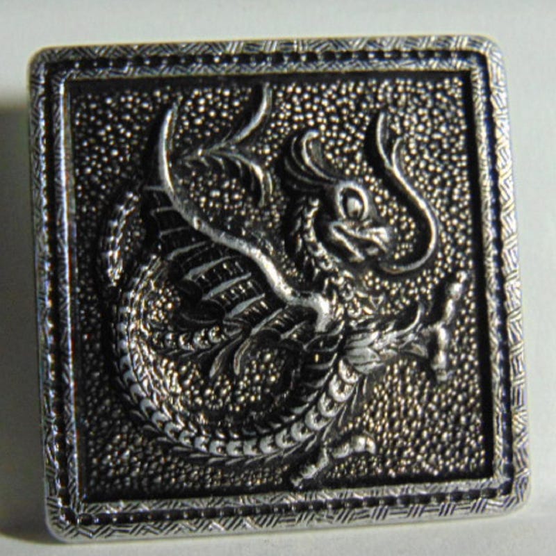 Antique Dragon Button - Etsy