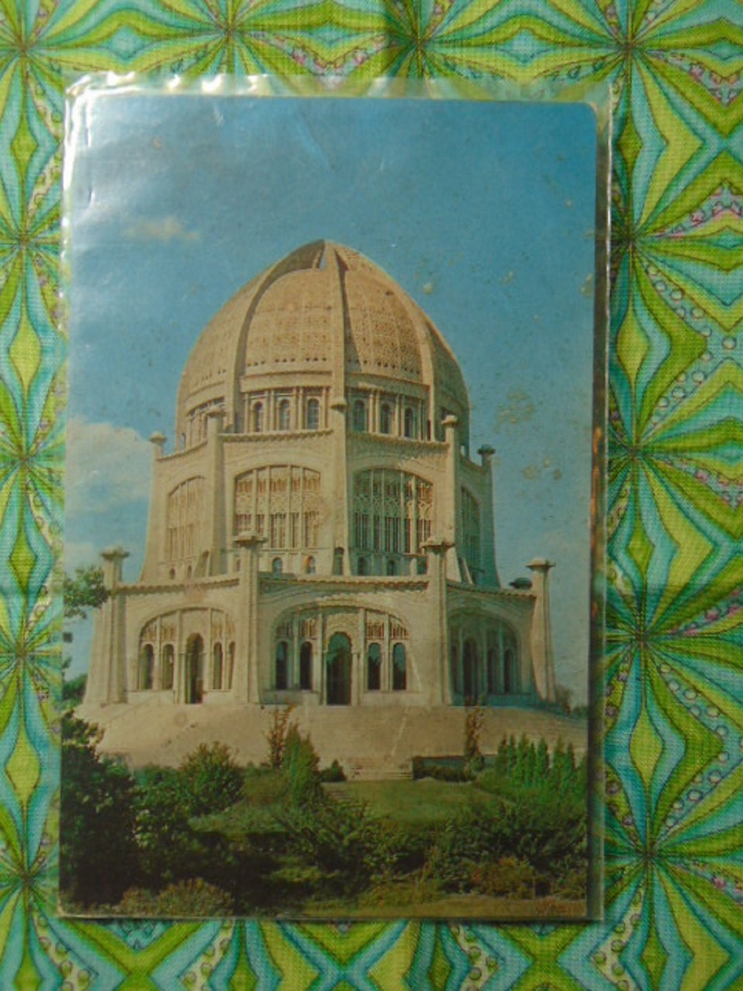 VINTAGE Beautiful 50's Baha'l House of Worship Wilmette ILL Postcard ...