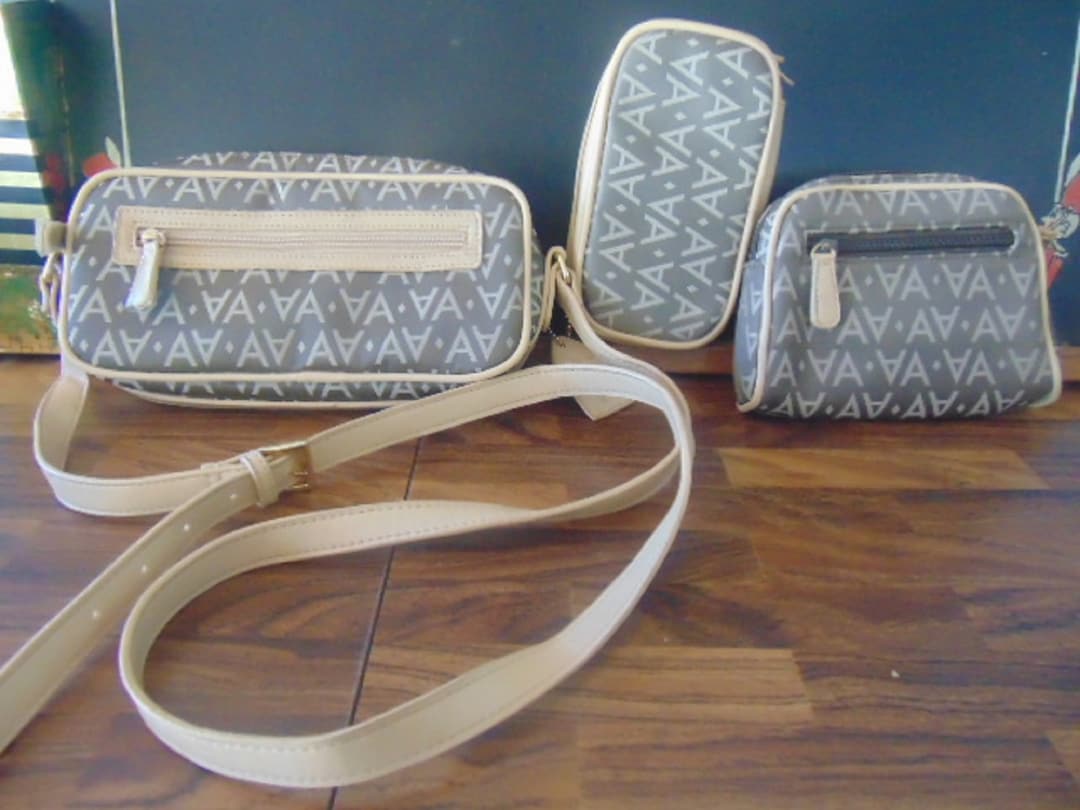 Vintage RARE 90's Avon 3 Piece Designer Purse/travel Bags...vintage ...