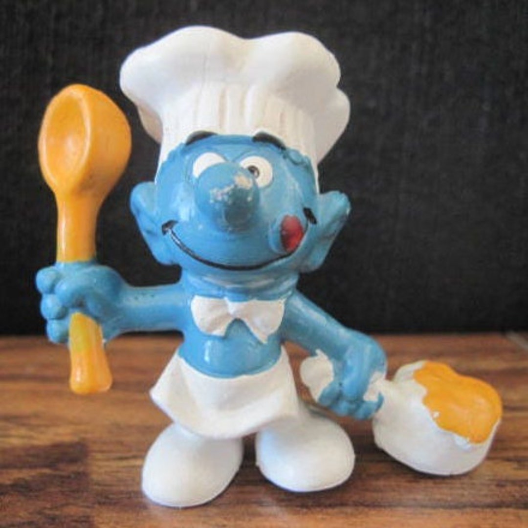 Vintage 1973 Cook Smurf... Kid's Gift,collector,home Decor,gift 4 Grand ...
