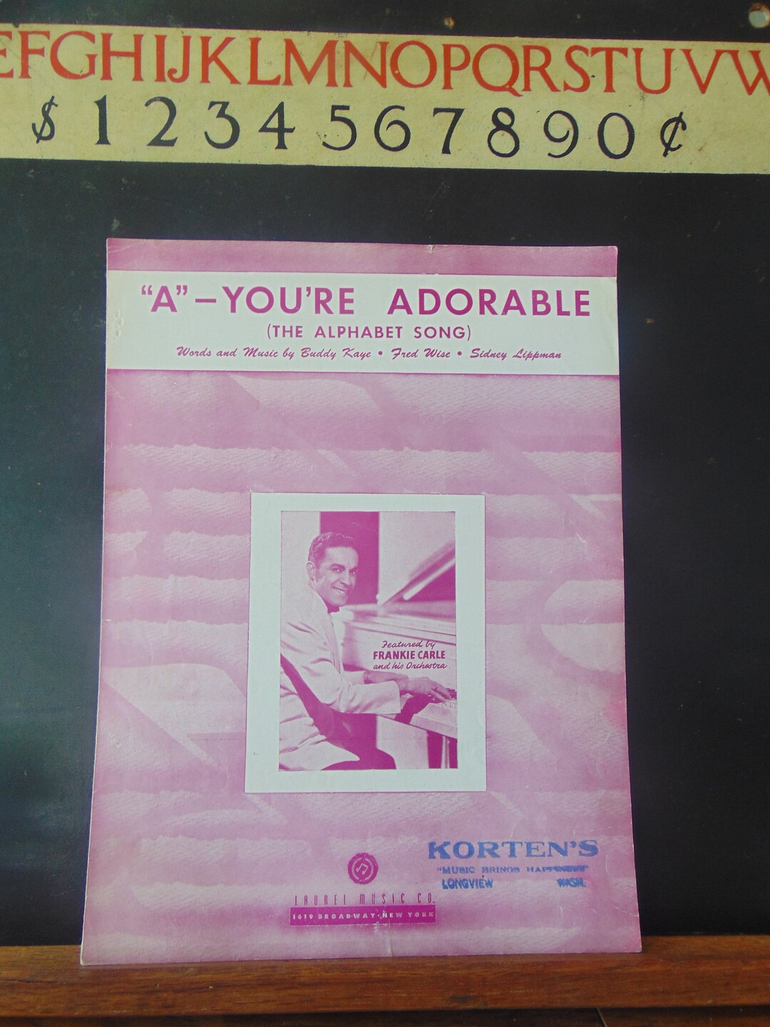 Vintage BEAUTIFUL Graphics 40's A-you're Adorable (the Alphabet Song ...